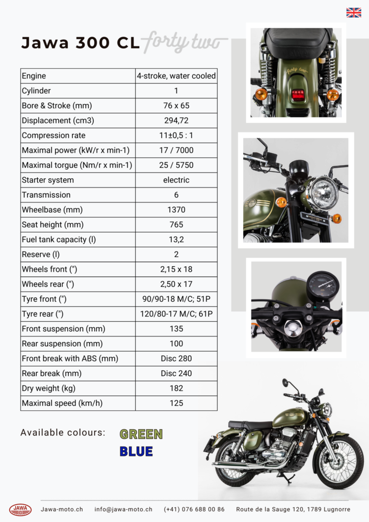 Jawa 300 CL “Forty Two” – the limited edition - Jawa Motorcycles ...
